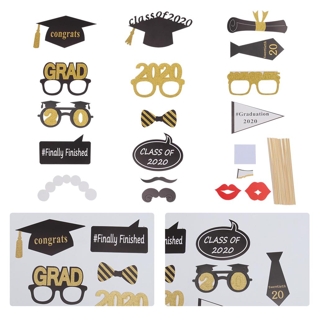 Buy 18pcs Photo Props 2020 Graduation Creative Prom Party Props Party ...