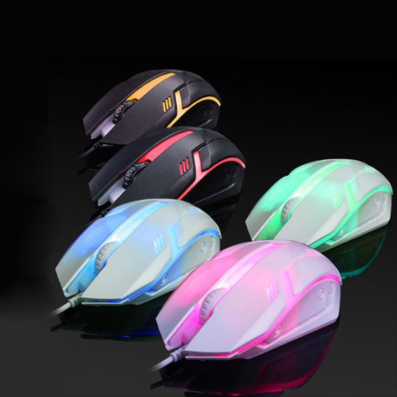 Cool Color-changing Wireless Wired Mouse Luminous Electric Home Gaming ...