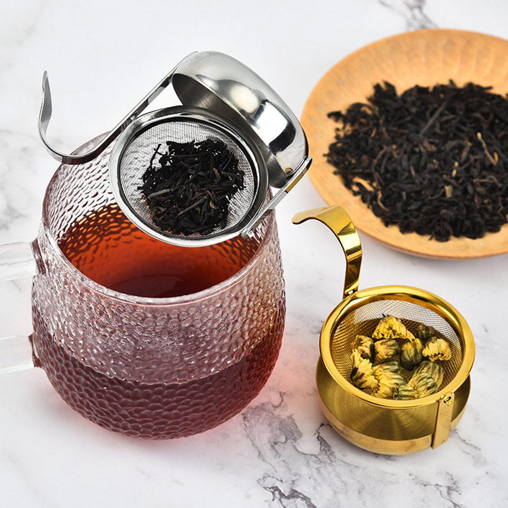 Kaufe Rotating Tea Strainer Gold Silver Fine Coffee Spice Herb Teaware ...