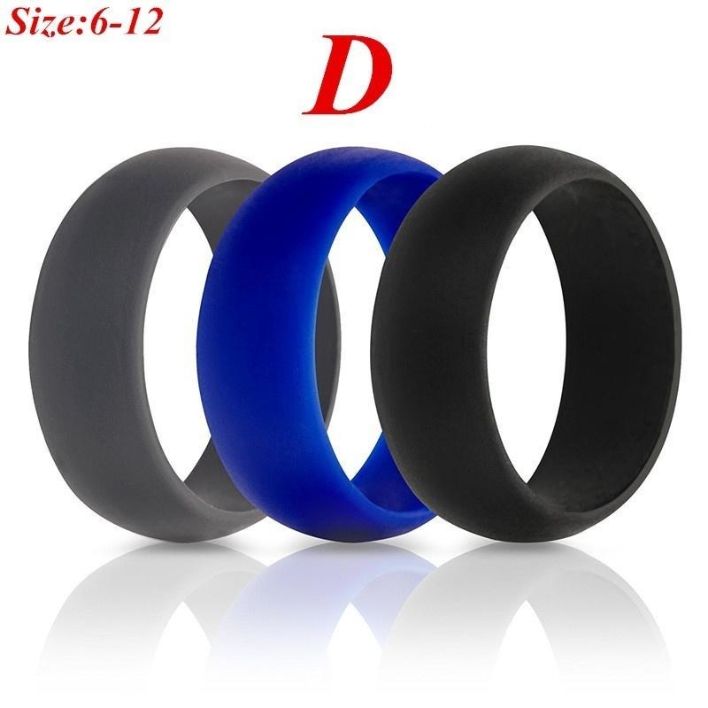 Buy 7 Pcs Silicone Wedding Ring Rubber Engagement Ring for Men Women ...
