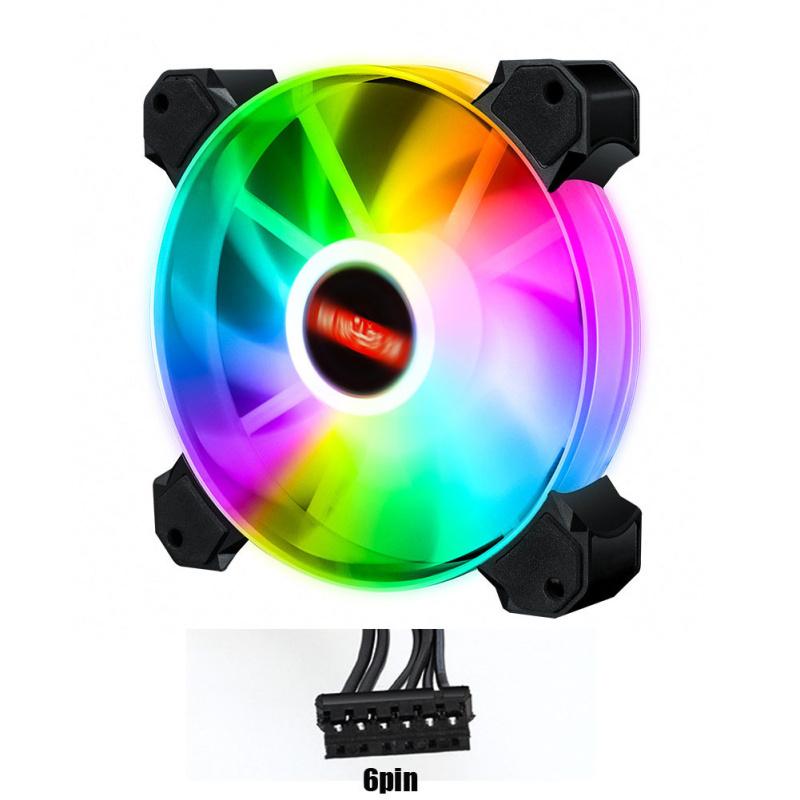 Buy 12cm Argb Cooling Fan 6pin Interface Desktop Computer Case Fan ...