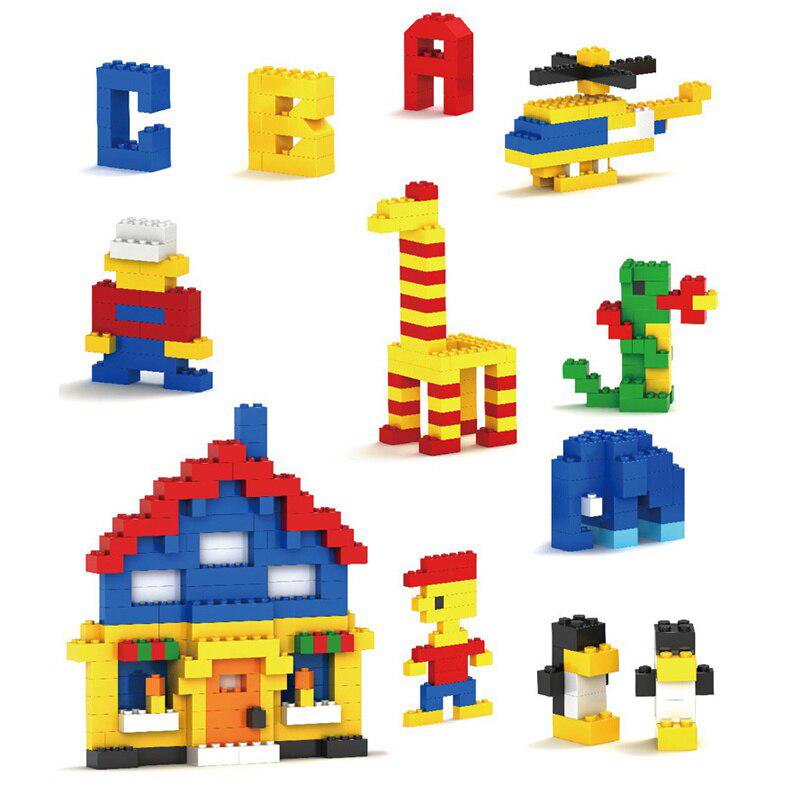 Buy 1000 Pieces Building Blocks DIY Creative Bricks Bulk Model Figures ...