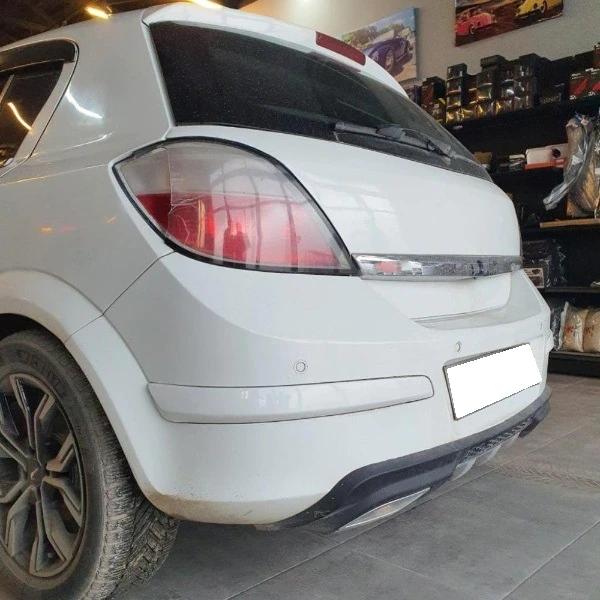 For Opel Astra H Car Rear Bumper Diffuser Black ABS Plastic Car-Styling ...