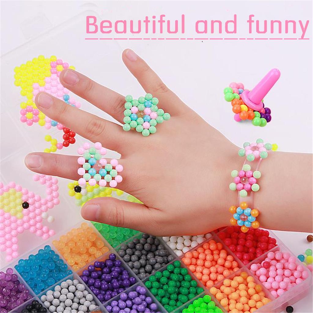 Buy 5400pcs 30 Color Toy DIY Handmade Water Sticky Beads Magic Fuse ...