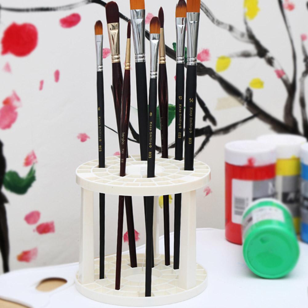 Art Supplies Multi Bin Paint Brush Pen Holder Round Drawing J4G8 J8J8 ...
