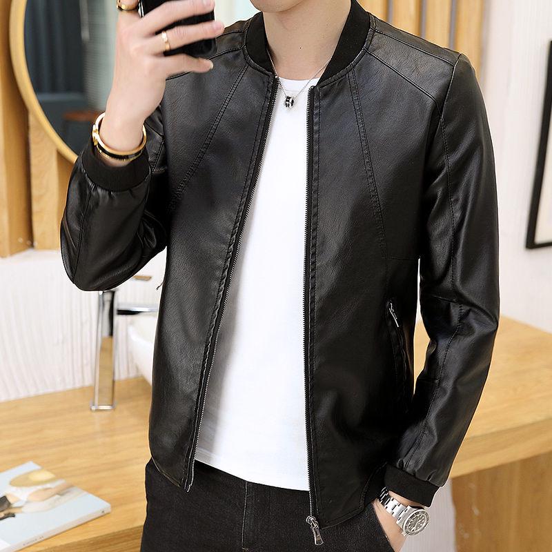 Buy 2019 Fashion Autumn Male Leather Jacket Plus Size 4XL Mens Stand ...