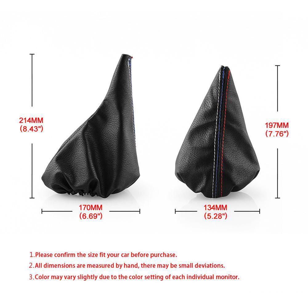 Gear cover 2pcs Car Shift Gear Stick Manual Handbrake Shift Boot PU ...