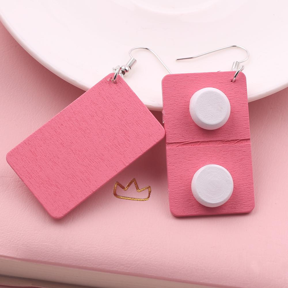Buy Wooden Cute Earrings Funny Beautiful Capsule Pills Dangle Earrings ...