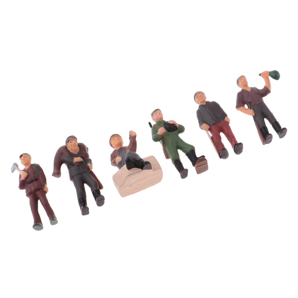 Buy 1:87 HO Scale Painted Model People Figures Hunter Trains Railway ...