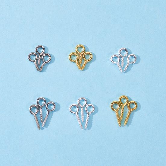 Buy 600/700/900Pcs Iron Screw Eye Pin Bail Pinch Bails Peg Half Drilled ...