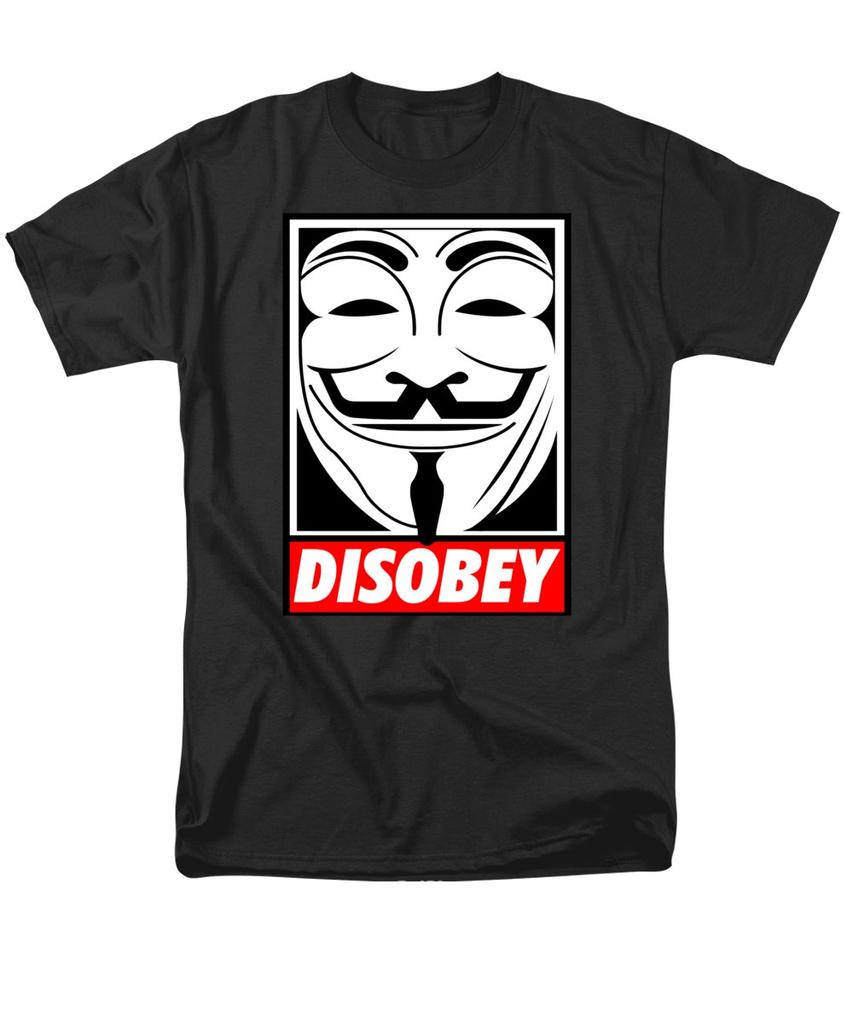 Buy Men Premium Cotton disobey big face Print Tees Funny Harajuku Style ...