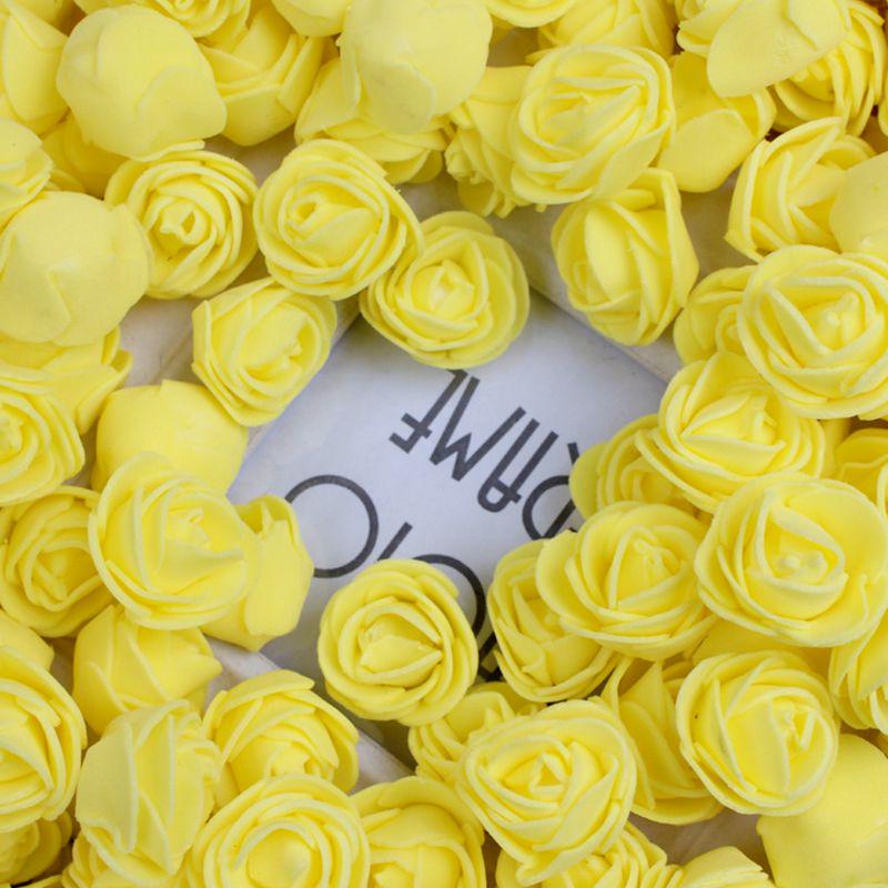144Pcs/Pack 2cm Mini PE Foam Artificial Rose Wreath Wedding ...