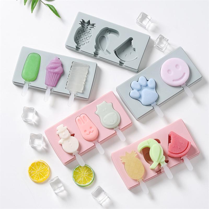 Buy 1 Piece Homemade Ice Cream Molds Reusable Ice Cubes Tray Silicone ...