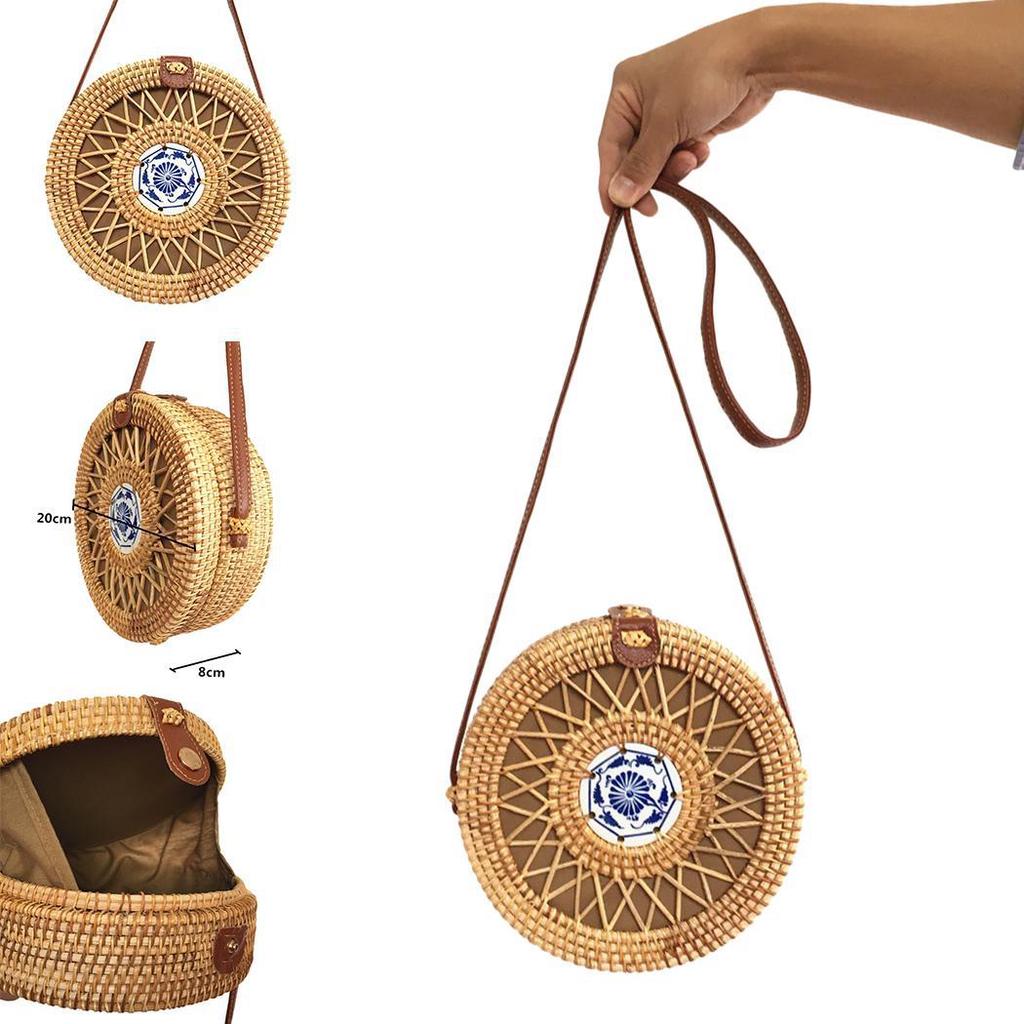 Buy Fashion Women Boho Style Shoulder Bag Satchel Round Handbag at ...