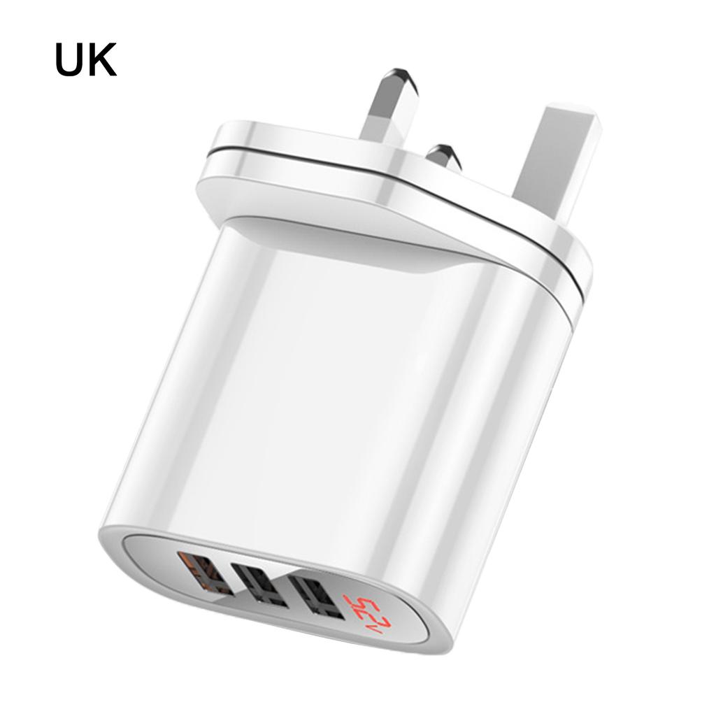 Buy SM-PH QC3.0 3 Ports 30W Fast USB Charging Mobile Phone Charger ...