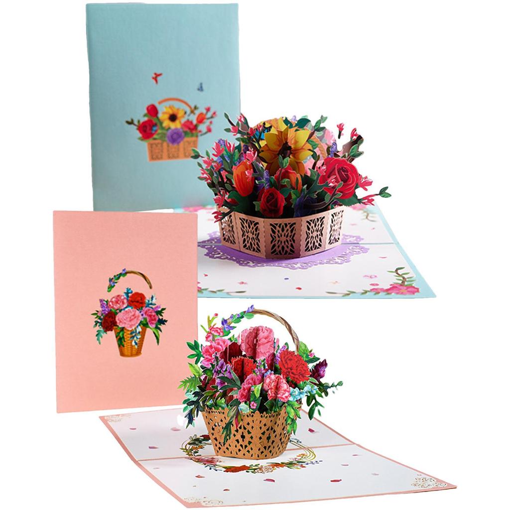 Cheap Pop-Up Flower Card Flora 3D Greeting Card For Birthday Mothers ...