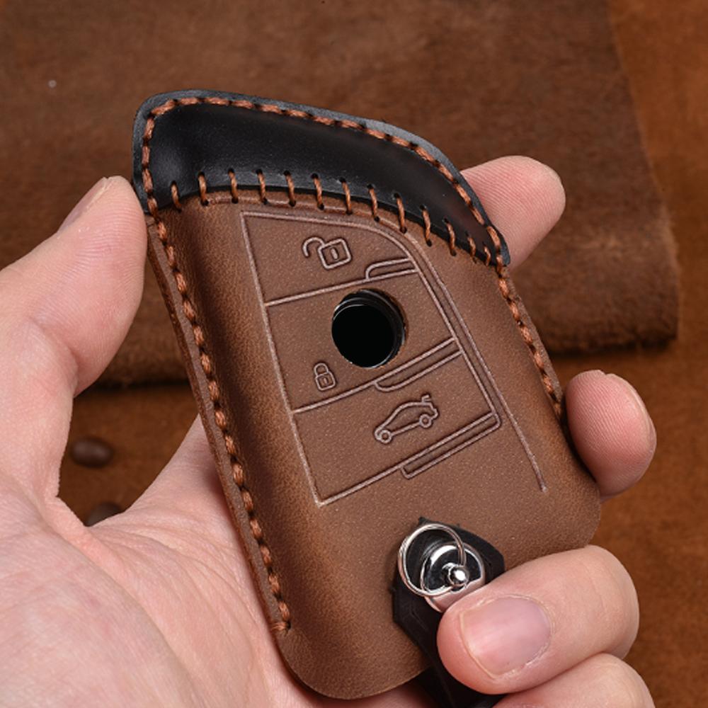 Buy Leather Car Key Case For BMW X5 X3 X4 X6 X1 525i 528i 535i 750i 745 ...