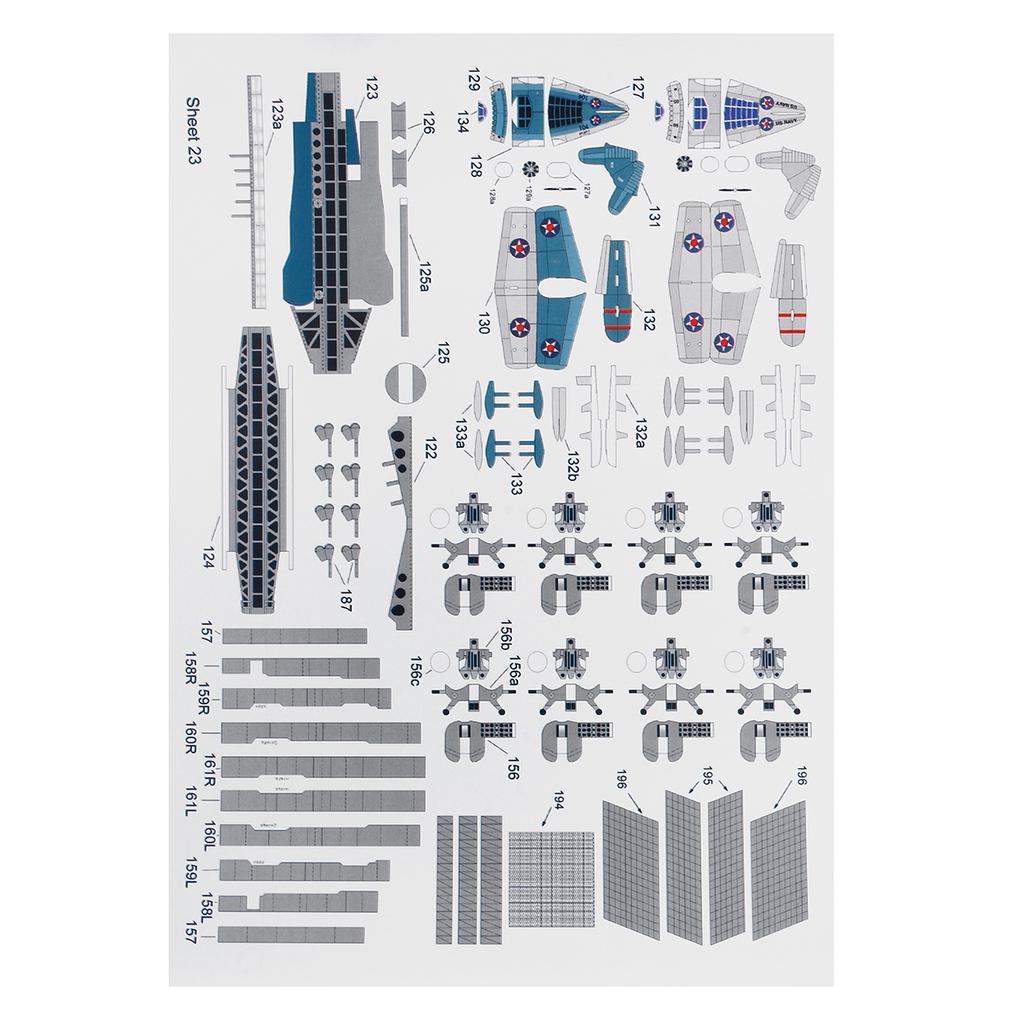 3D DIY Paper Model Kit Scale 1/250 US NAVY USS Arizona BB-39 Battleship ...