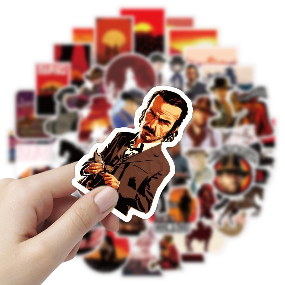 Kjøp 50PCs Kids Stickers Red Dead Redemption Game Stickers Waterproof ...