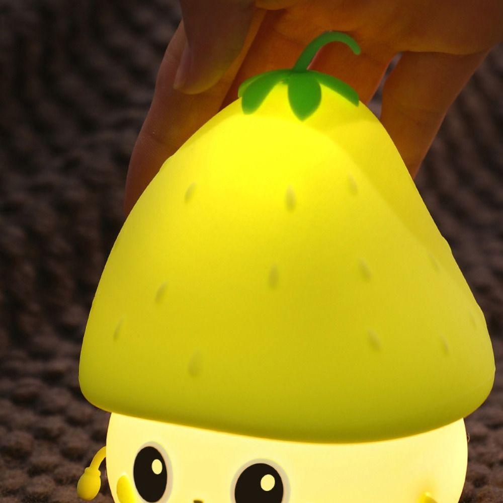 Satın alın USB Rechargeable Silicone Lamp Strawberry Mood Lamp Cute ...