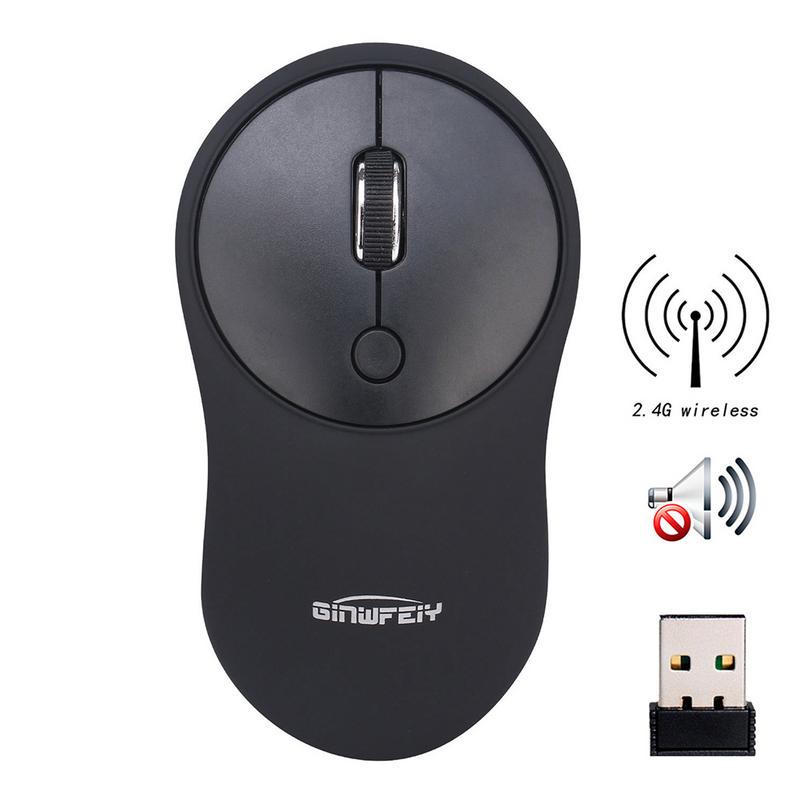 Buy GINWFEIY W10 2.4G Wireless Mouse Ergonomic Mouse 4 Button Laptop ...