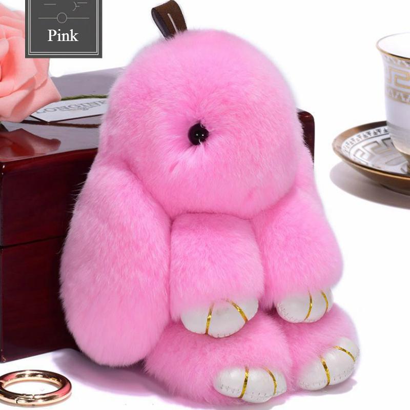 Buy Key Chain Rabbit Car Bag Pendant Couple Keyring Bunny Doll Plush ...