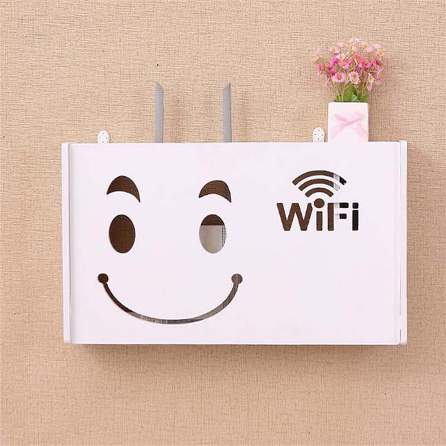 Buy Wireless Wifi Router Box Decorative Wall Mounted Hanging Shelf Plug ...
