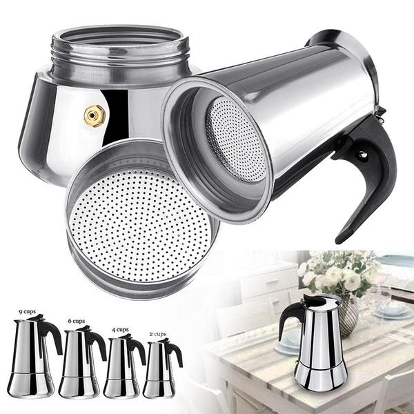 Buy Stainless Steel Moka Coffee Maker Mocha Espresso Latte Stovetop ...