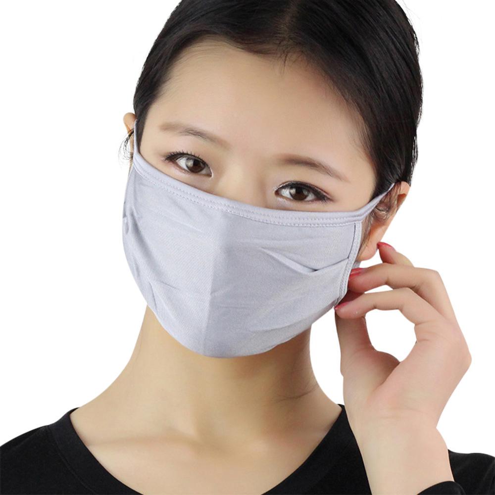 Buy 5PCS/lot Unisex Anti Dust Summer Silk Mask 2 Layered Breathable Sun ...