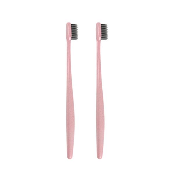 Buy 2pcs Pure Color Ultra Soft Bamboo Charcoal Toothbrush Soft Bristled ...
