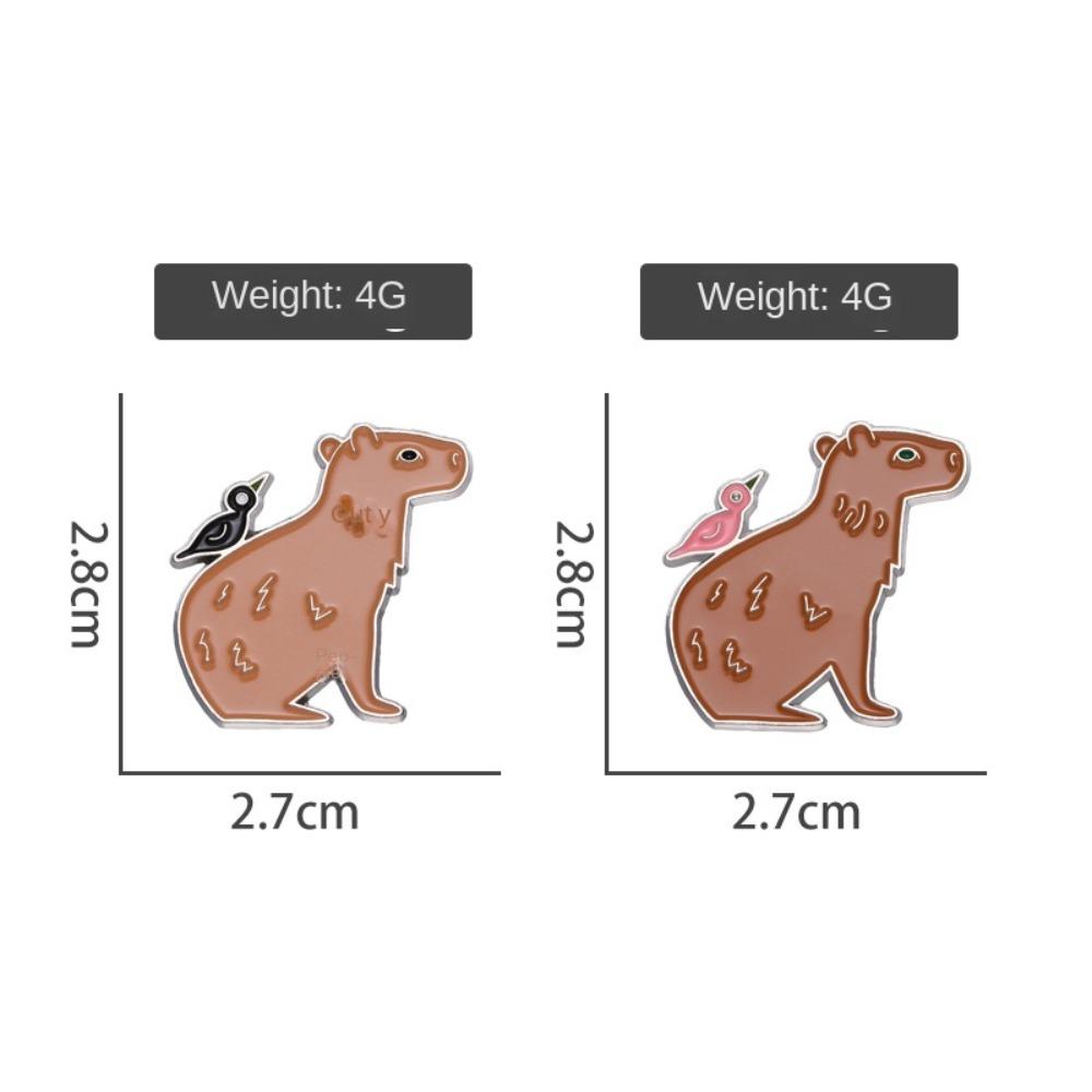 Metal Capybara Brooch Emoticon Pack Capybara Zinc Zinc Alloy Badge ...