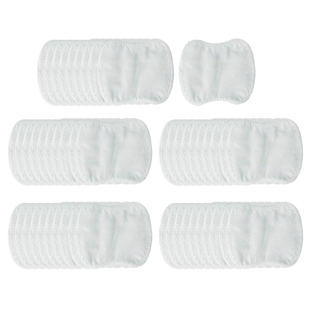 Buy 50x Disposable Face Mask Pad 3 Layer Breathable Replacement White ...