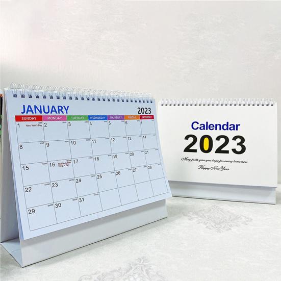 Buy Wide Application 2023 Desk Calendar Floral Print Novel Daily ...