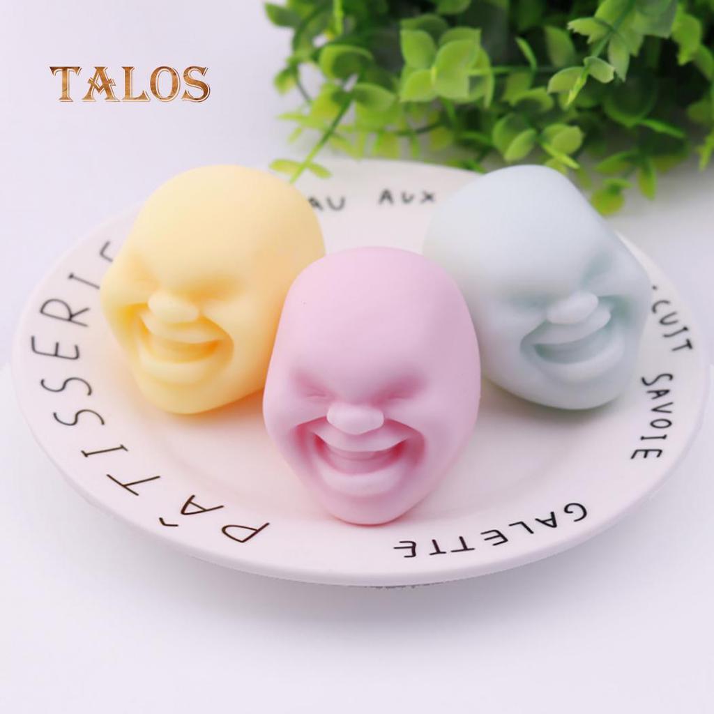 Adults Kids Human Face Ball Squishy Squeeze Emotion Vent Toys Stress ...