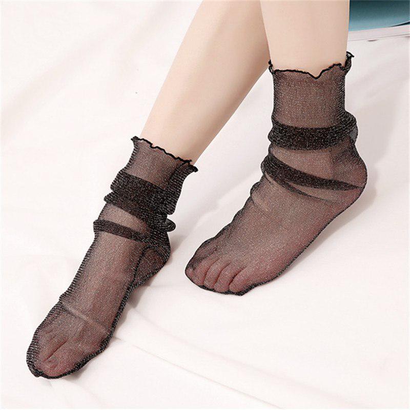 Buy Fashion Lady Sheer Hollow Net Socks Summer Sexy Yarn Silk Trendy ...