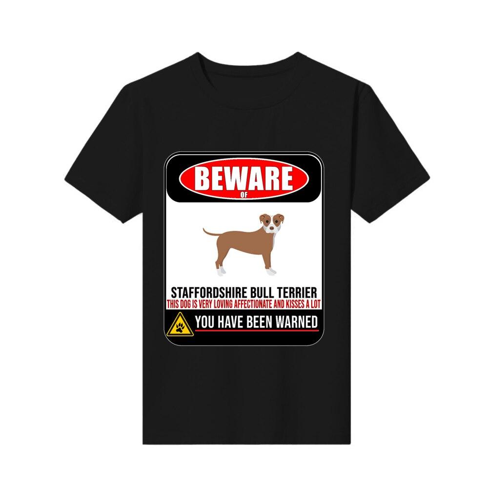 Buy print t-shirt o-neck beware of staffordshire bull terrier this dog ...