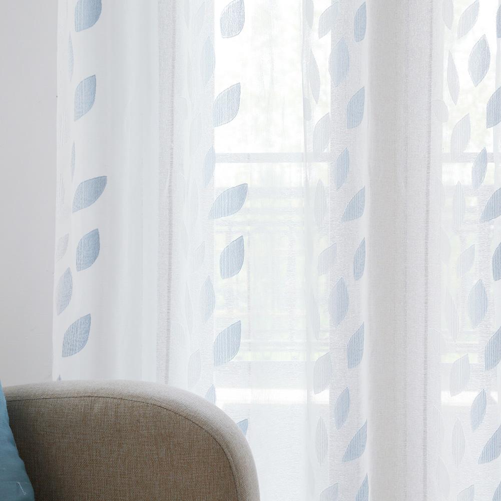 Buy 1 PC Nuan Series Kitchen Bedroom Roman Jacquard Leaf Tulle Elegent ...