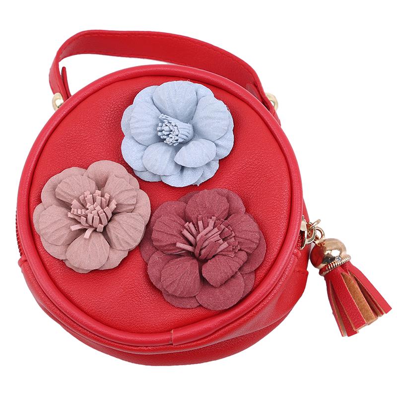 Buy Autumn and Winter Small Round Bag Cute Flower Handbags Purse Simple ...
