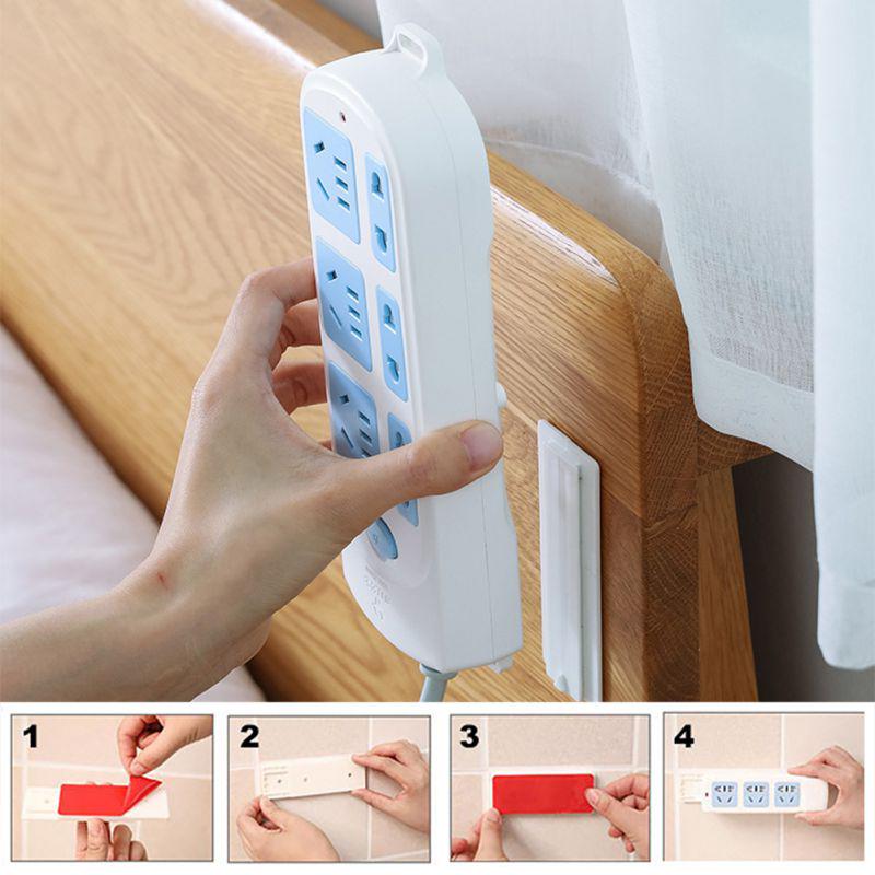 Buy Self Adhesive Power Strip Fixator Punch-Free Seamless Wall Mount ...