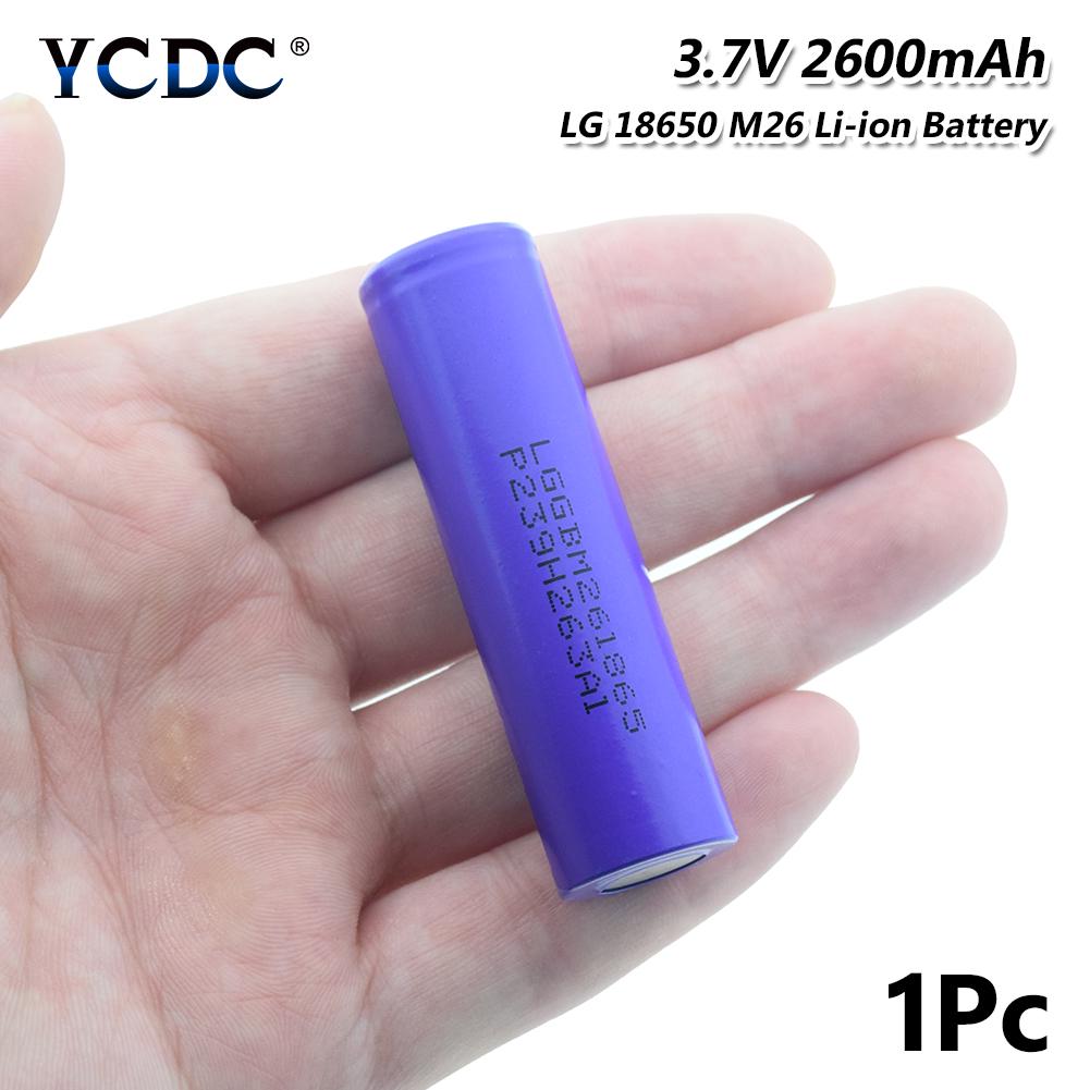 Buy 2600mAh 10A High Drain 18650 LG M26 Lithium Battery For Vape ...