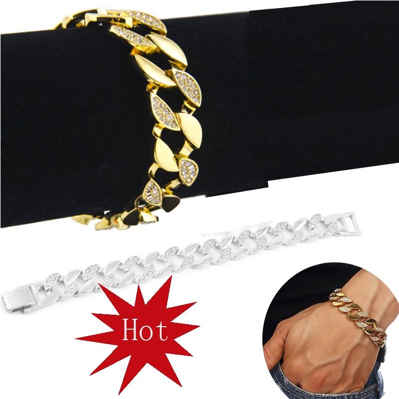 Buy Rapper Charm Jewelry Bracelet Gold Bracelet Stainless Steel 21cm ...