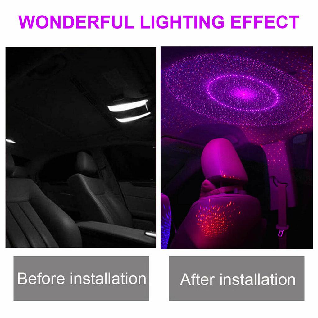 Cheap Light USB Projection Lamp Night Projector Purple Roof Star | Joom
