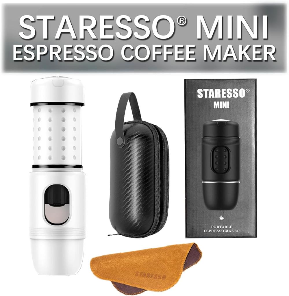Buy STARESSO Mini Travel Coffee Maker,2IN1 Portable Espresso Machine,Travel Gadgets Perfect for ...