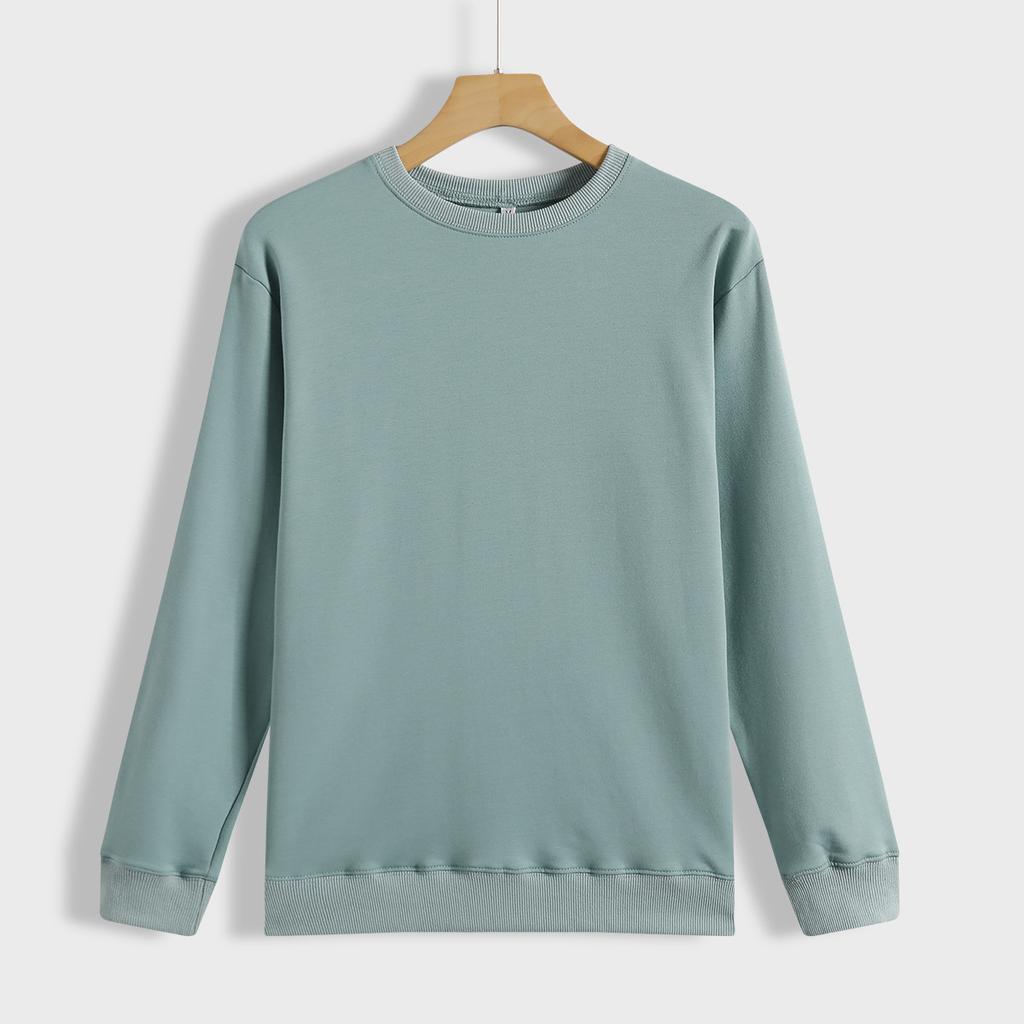 Cheap Women Fashion Solid Color Round Neck Pullover Head Long Sleeve ...