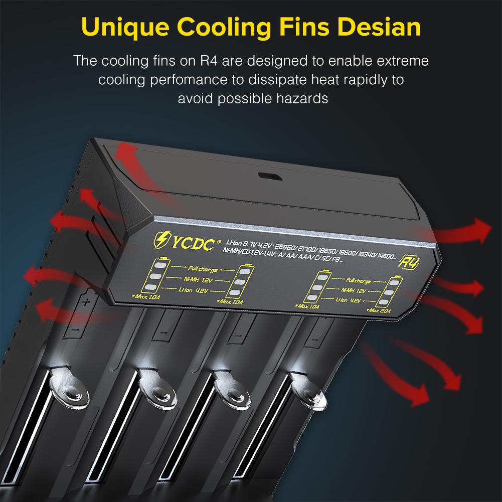 Buy Universal Smart Battery Charger With 18650 Rechargeable Batteries ...