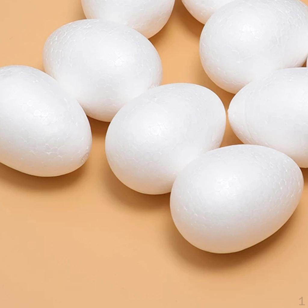 Buy Foam Eggs 150pcs 2 Inch (5cm) White Craft Styrofoam for Spring ...