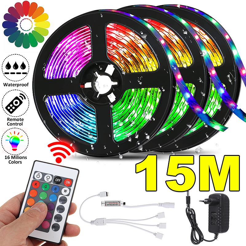 Buy 15M RGB 900LED Strip Light Waterproof /No-Waterproof Kits With 24 ...