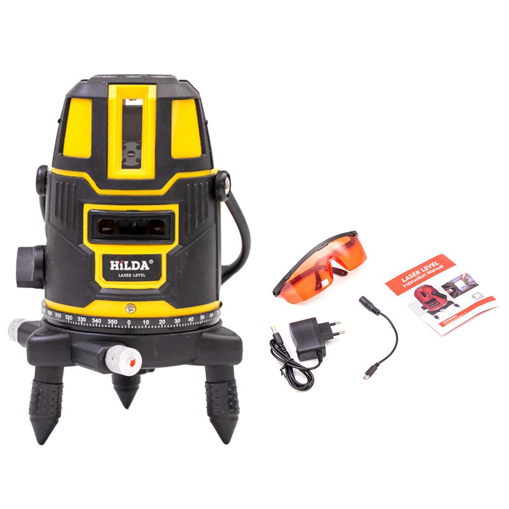Buy 5 Lines Laser Level Self-Leveling Rotatable Cross Red Beam Laser ...