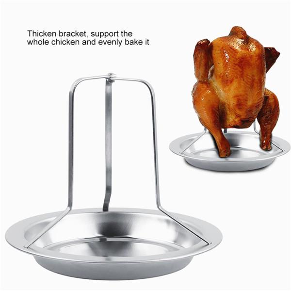 Home & Garden Chicken Roaster Rack Stand Steel Stainless Holder Beer ...