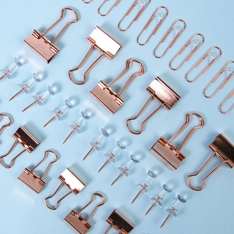 Cheap 72pcs Metal Paper Clip Multipurpose Thumbtacks Office Document ...